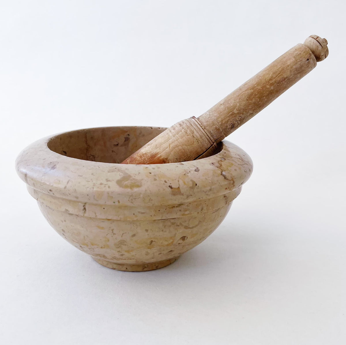 Fransk vintage marmor morter – La Table d'Eglantine